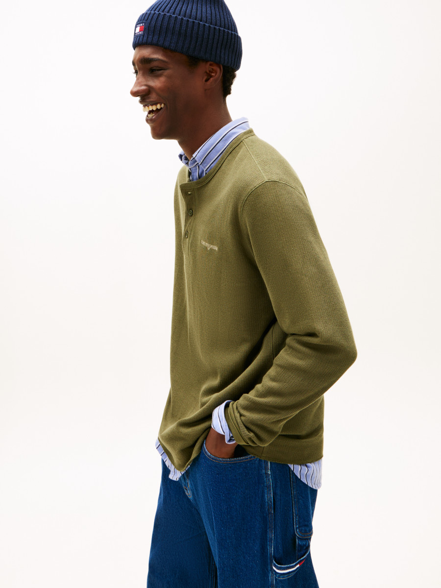 TJM SLIM WAFFLE SCRIPT HENLEY | Langarmshirts | Shirts & Hemden ...