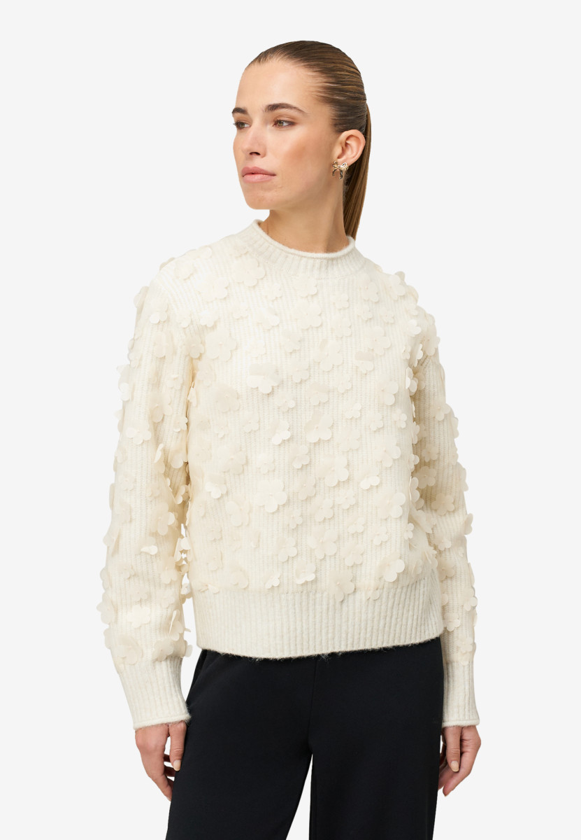 Pullover mit 3D Blüten | Pullover | Strickpullover & Cardigans | Bekleidung | DAMEN | MODE ...